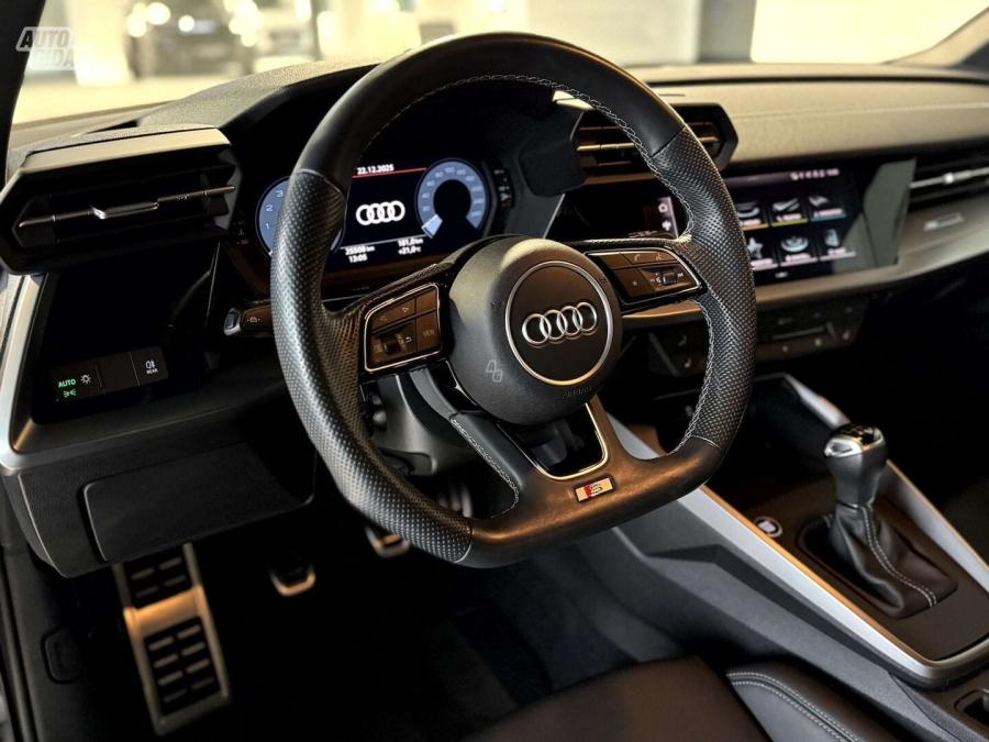 Черный Ауди А3 2023 в Каунас, объемом двигателя 1.50 л и пробегом 25 тыс. км за 32690 €, фото 13 на AUTOMOTO.COM.LV