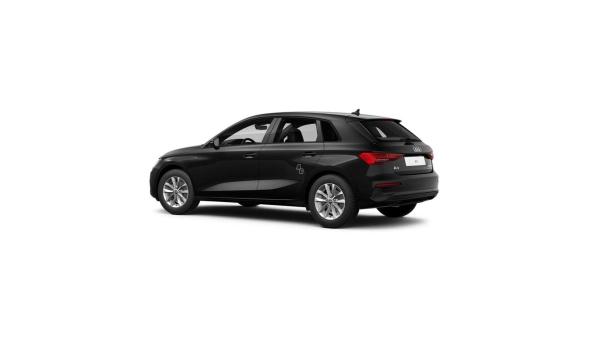 Melns Audi A3 2023 Kauņa, ar dzinēja tilpumu 1.00 L un nobraukumu 25 tūkst. km par 26510 €, foto 2 vietnē AUTOMOTO.COM.LV