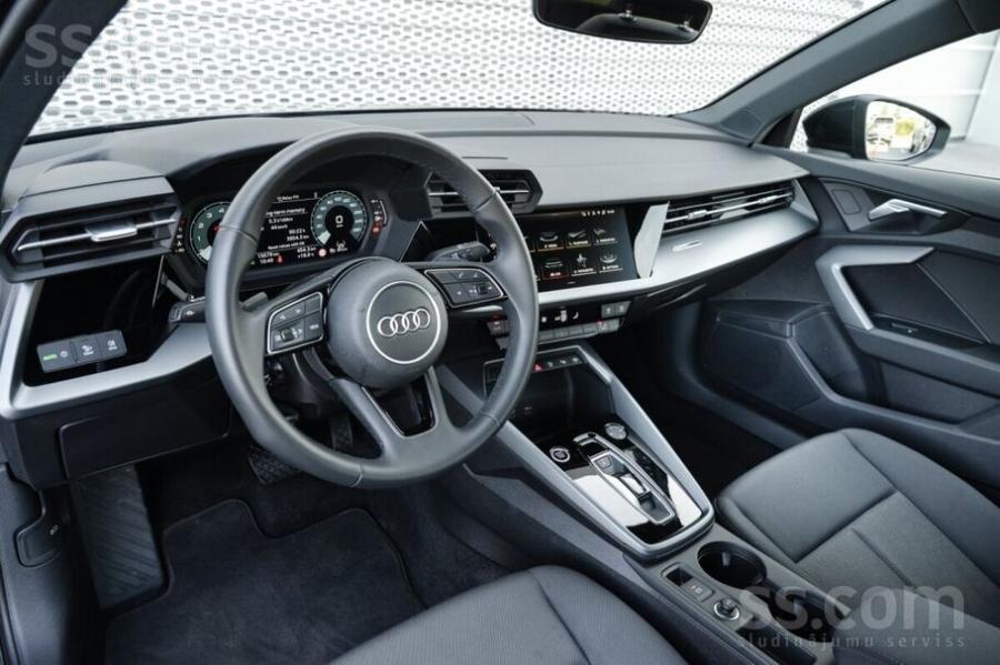 Black Audi A3 2025 in Riga, with an engine capacity of 1.50 L and mileage of 16 thousand km for 30550 €, photo 9 on AUTOMOTO.COM.LV