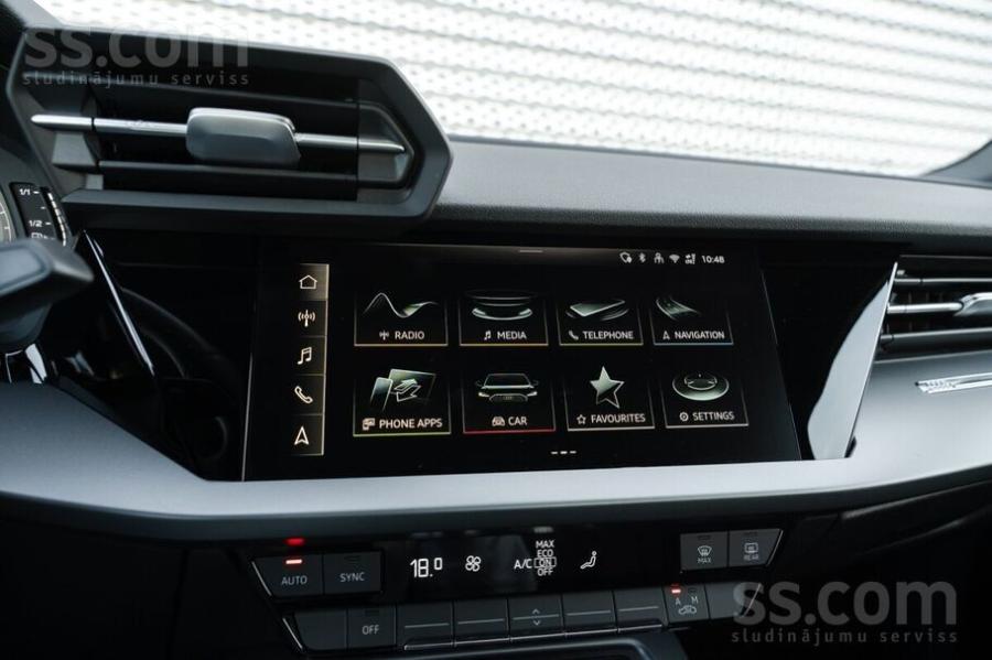 Black Audi A3 2025 in Riga, with an engine capacity of 1.50 L and mileage of 16 thousand km for 30550 €, photo 16 on AUTOMOTO.COM.LV