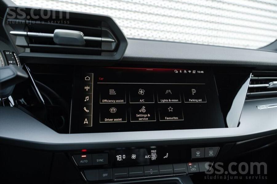 Black Audi A3 2025 in Riga, with an engine capacity of 1.50 L and mileage of 16 thousand km for 30550 €, photo 17 on AUTOMOTO.COM.LV