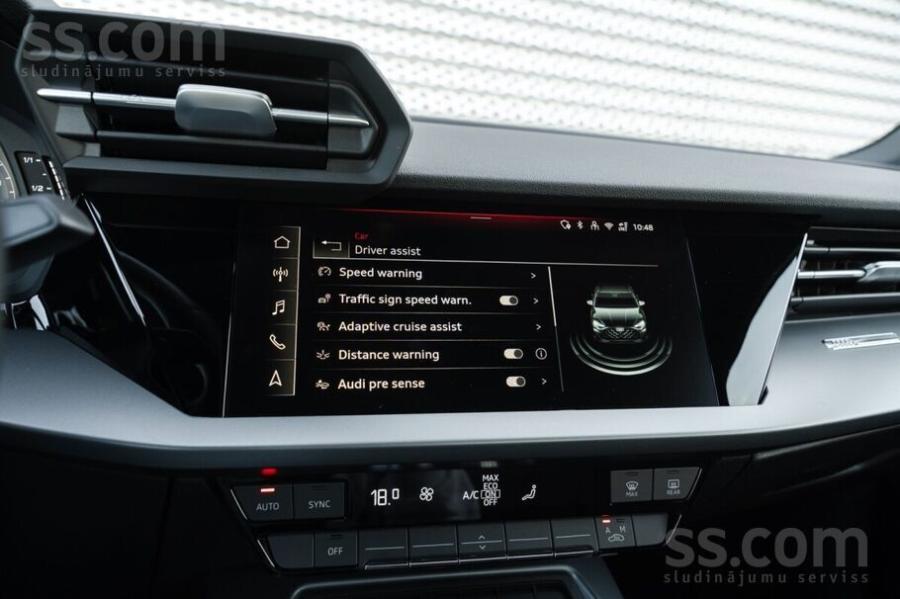 Black Audi A3 2025 in Riga, with an engine capacity of 1.50 L and mileage of 16 thousand km for 30550 €, photo 19 on AUTOMOTO.COM.LV
