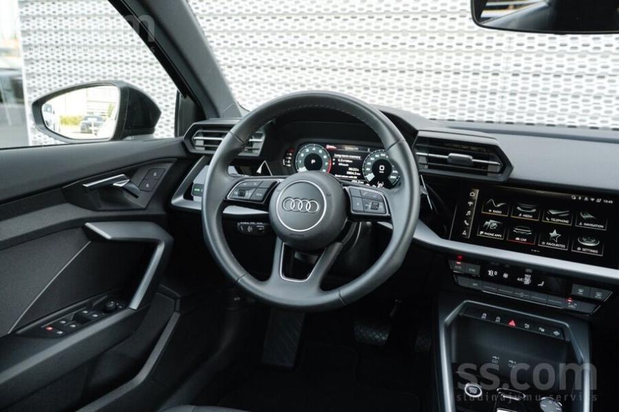 Black Audi A3 2025 in Riga, with an engine capacity of 1.50 L and mileage of 16 thousand km for 30550 €, photo 24 on AUTOMOTO.COM.LV