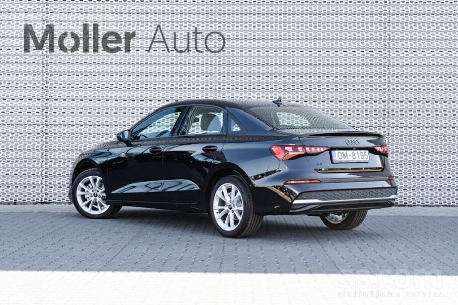 Black Audi A3 2026 in Riga, with an engine capacity of 1.50 L and mileage of 34 thousand km for 32900 €, photo 4 on AUTOMOTO.COM.LV