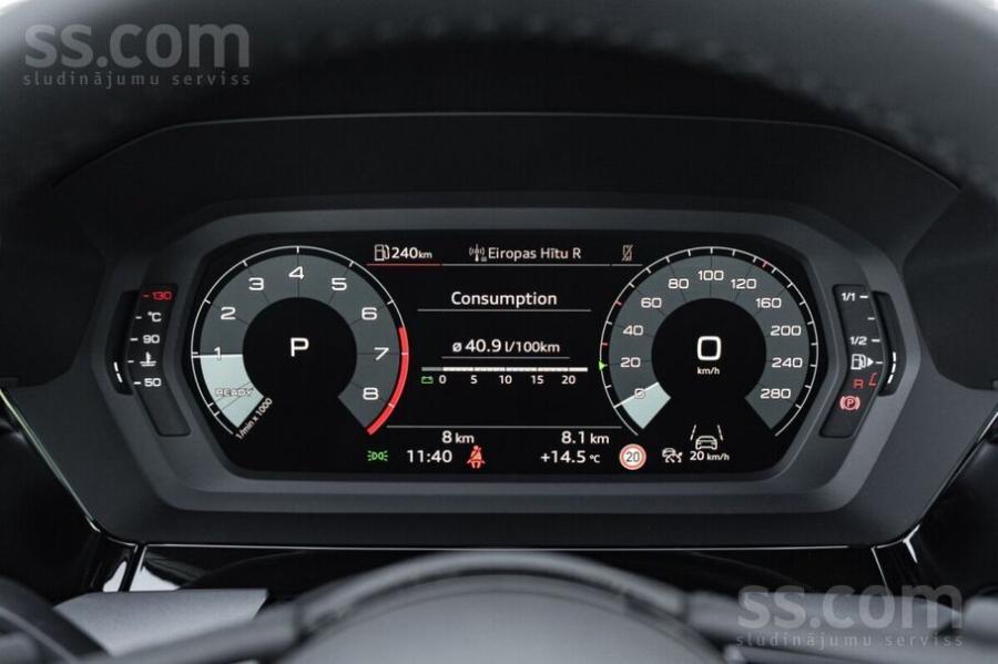 Black Audi A3 2026 in Riga, with an engine capacity of 1.50 L and mileage of 34 thousand km for 32900 €, photo 12 on AUTOMOTO.COM.LV