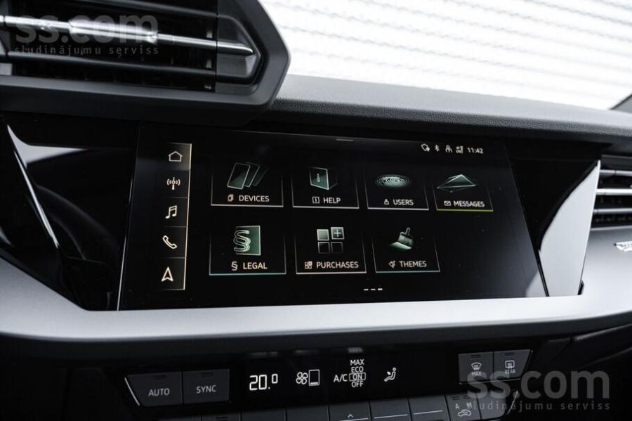 Black Audi A3 2026 in Riga, with an engine capacity of 1.50 L and mileage of 34 thousand km for 32900 €, photo 20 on AUTOMOTO.COM.LV