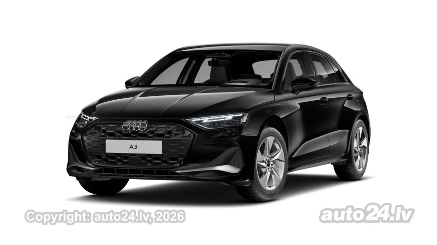 Melns Audi A3 2026 Tallina, ar dzinēja tilpumu 2.00 L un nobraukumu 29 tūkst. km par 29900 €, foto 1 vietnē AUTOMOTO.COM.LV