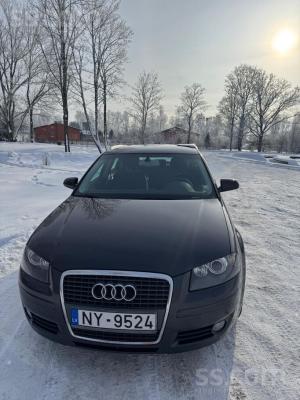 Black Audi A3 2007 in Riga, with an engine capacity of 2.00 L and mileage of 335 thousand km for 4100 €, photo  on AUTOMOTO.COM.LV