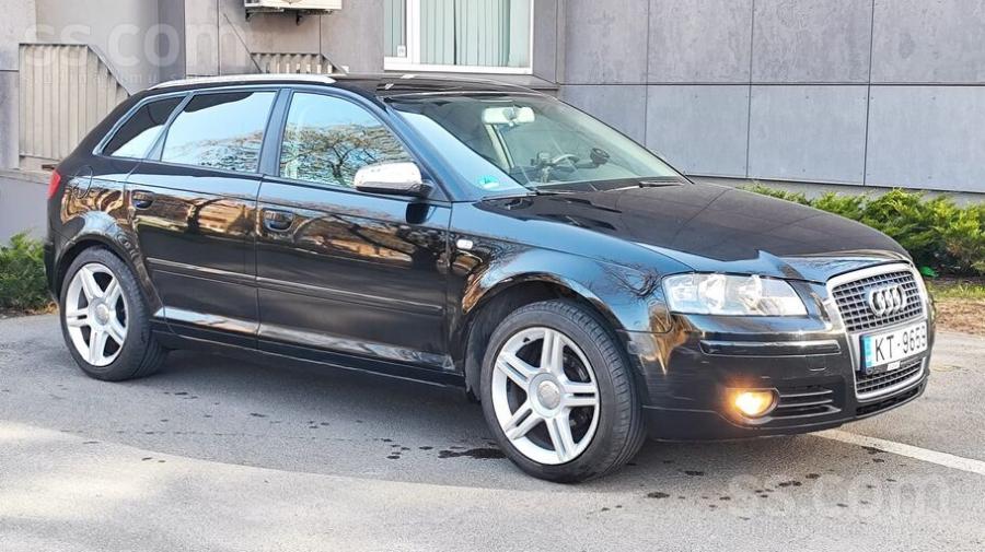 Black Audi A3 2007 in Riga, with an engine capacity of 1.60 L and mileage of 355 thousand km for 2200 €, photo 6 on AUTOMOTO.COM.LV
