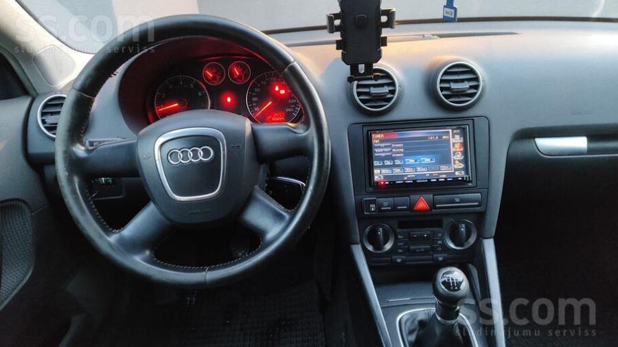 Black Audi A3 2007 in Riga, with an engine capacity of 1.60 L and mileage of 355 thousand km for 2200 €, photo 9 on AUTOMOTO.COM.LV