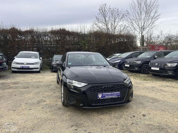 Black Audi A3 2021 in Kaunas, with an engine capacity of 2.00 L and mileage of 55 thousand km for 25677 €, photo 1 on AUTOMOTO.COM.LV