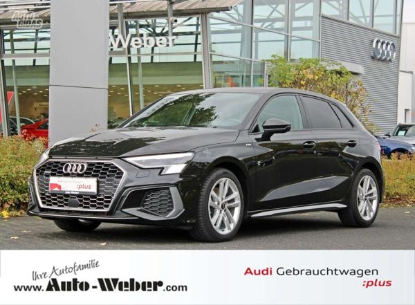 Melns Audi A3 2023 Kauņa, ar dzinēja tilpumu 2.00 L un nobraukumu 64 tūkst. km par 33167 €, foto 1 vietnē AUTOMOTO.COM.LV