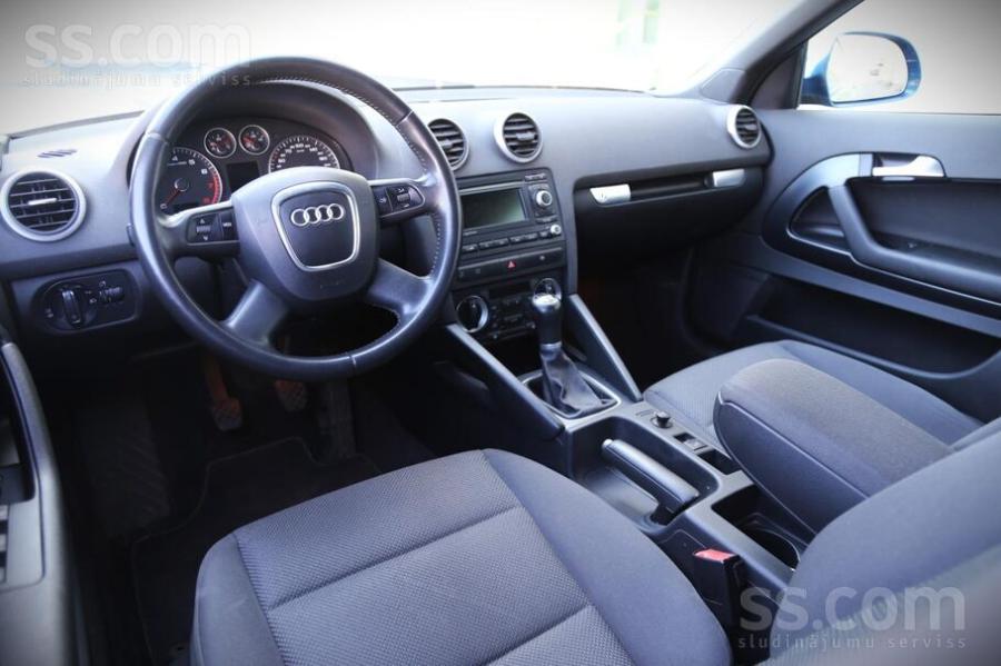 Blue Audi A3 2008 in Riga, with an engine capacity of 1.80 L and mileage of 211 thousand km for 5495 €, photo 9 on AUTOMOTO.COM.LV
