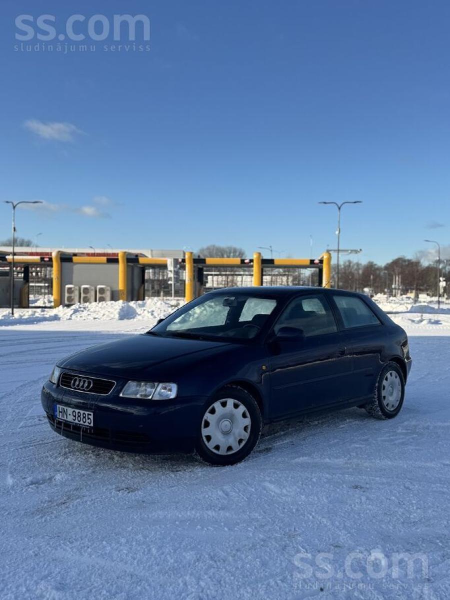 Blue Audi A3 1997 in Liepaja, with an engine capacity of 1.60 L and mileage of 373 thousand km for 750 €, photo 1 on AUTOMOTO.COM.LV