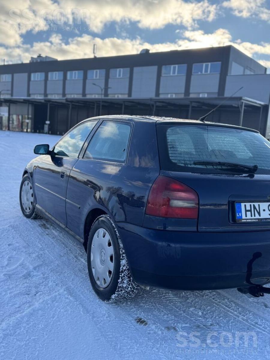 Blue Audi A3 1997 in Liepaja, with an engine capacity of 1.60 L and mileage of 373 thousand km for 750 €, photo 3 on AUTOMOTO.COM.LV