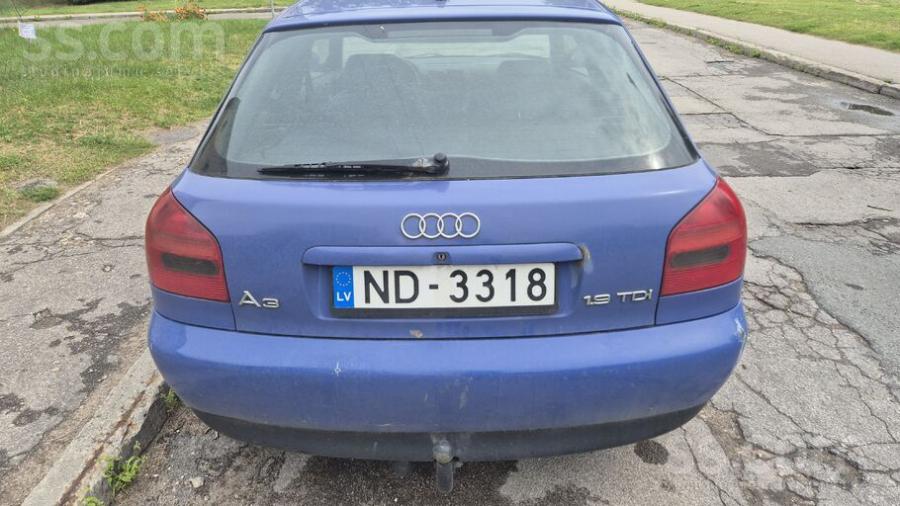 Blue Audi A3 1998 in Riga, with an engine capacity of 1.90 L and mileage of 349 thousand km for 500 €, photo 2 on AUTOMOTO.COM.LV