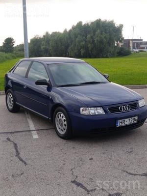 Zils Audi A3 1998 Rīga, ar dzinēja tilpumu 1.90 L un nobraukumu 322 tūkst. km par 1300 €, foto  vietnē AUTOMOTO.COM.LV