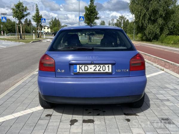 Blue Audi A3 1999 in Jelgava, with an engine capacity of 1.90 L and mileage of 0 thousand km for 900 €, photo 5 on AUTOMOTO.COM.LV