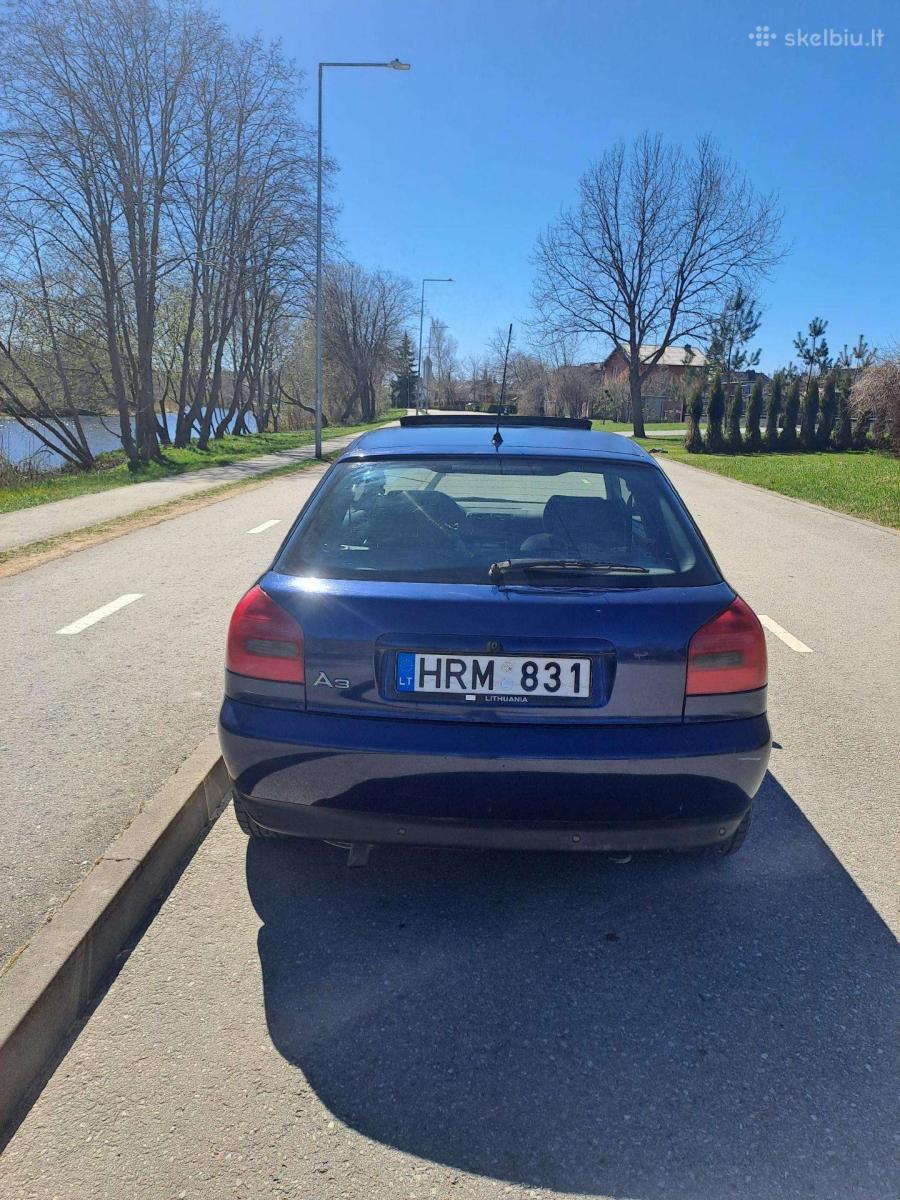Blue Audi A3 2000 in Klaipeda, with an engine capacity of 1.80 L and mileage of 270 thousand km for 975 €, photo 8 on AUTOMOTO.COM.LV