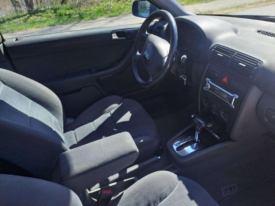 Blue Audi A3 2000 in Klaipeda, with an engine capacity of 1.80 L and mileage of 270 thousand km for 975 €, photo 15 on AUTOMOTO.COM.LV