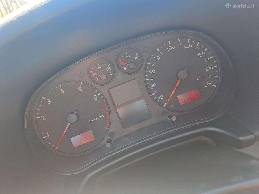 Blue Audi A3 2000 in Klaipeda, with an engine capacity of 1.80 L and mileage of 270 thousand km for 975 €, photo 24 on AUTOMOTO.COM.LV