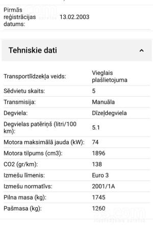 Blue Audi A3 2003 in Riga, with an engine capacity of 1.90 L and mileage of 430 thousand km for 950 €, photo 10 on AUTOMOTO.COM.LV