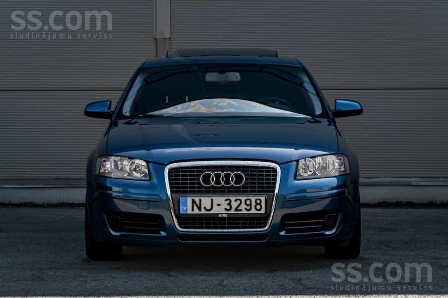 Blue Audi A3 2008 in Riga, with an engine capacity of 1.90 L and mileage of 0 thousand km for 3993 €, photo 2 on AUTOMOTO.COM.LV