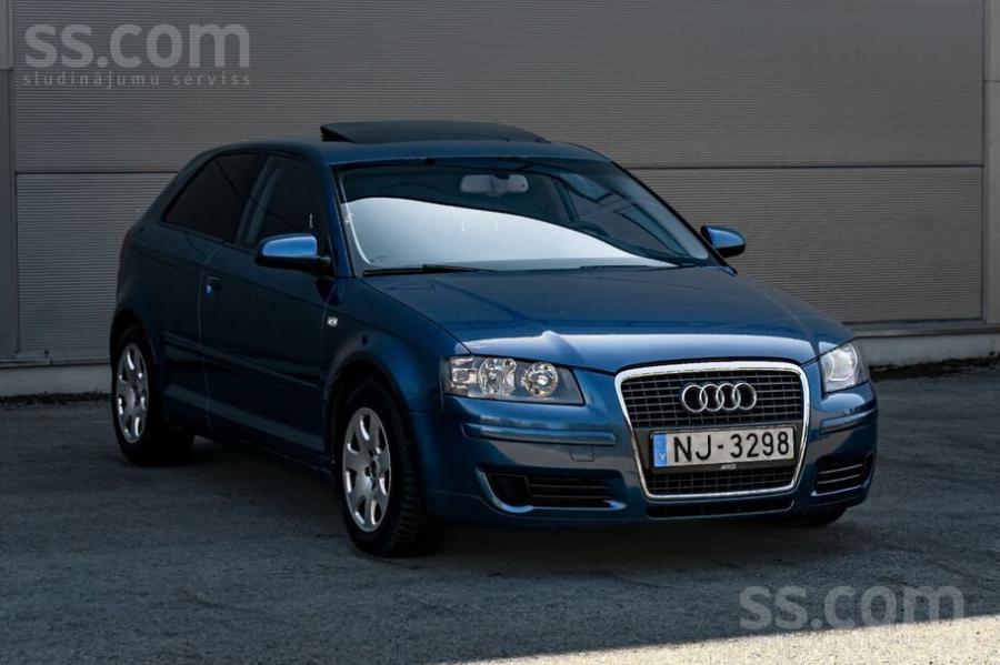 Blue Audi A3 2008 in Riga, with an engine capacity of 1.90 L and mileage of 0 thousand km for 3993 €, photo 3 on AUTOMOTO.COM.LV