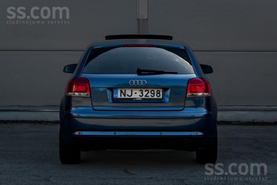 Blue Audi A3 2008 in Riga, with an engine capacity of 1.90 L and mileage of 0 thousand km for 3993 €, photo 5 on AUTOMOTO.COM.LV