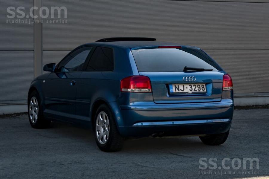 Blue Audi A3 2008 in Riga, with an engine capacity of 1.90 L and mileage of 0 thousand km for 3993 €, photo 6 on AUTOMOTO.COM.LV