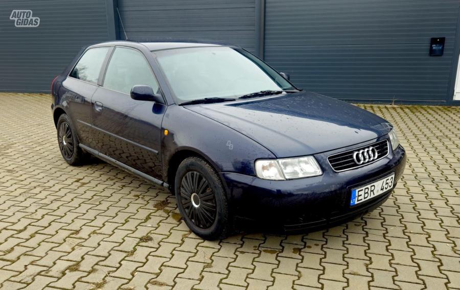 Blue Audi A3 1999 in Kaunas, with an engine capacity of 1.60 L and mileage of 240 thousand km for 650 €, photo 1 on AUTOMOTO.COM.LV