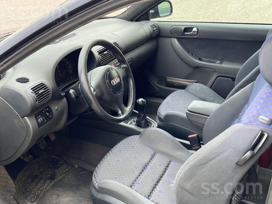 Blue Audi A3 1999 in Talsi, with an engine capacity of 1.80 L and mileage of 314 thousand km for 1490 €, photo 8 on AUTOMOTO.COM.LV
