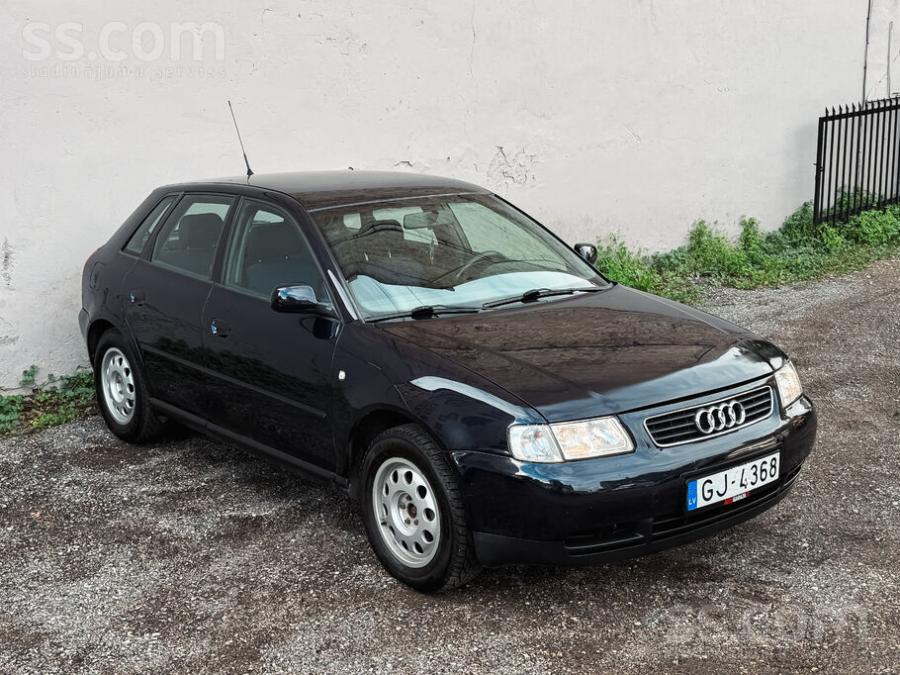 Blue Audi A3 1999 in Riga, with an engine capacity of 1.60 L and mileage of 212 thousand km for 890 €, photo 1 on AUTOMOTO.COM.LV