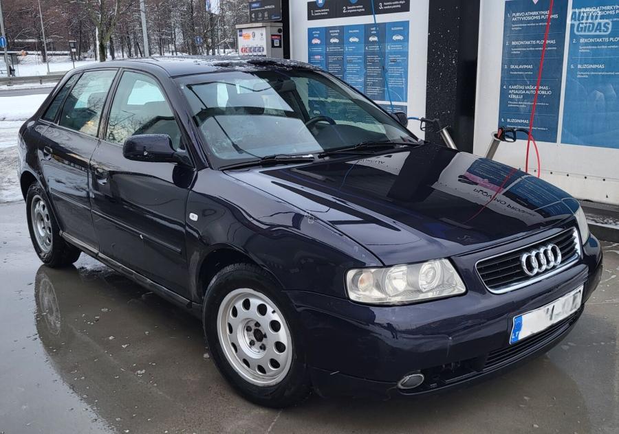 Blue Audi A3 2002 in Vilnius, with an engine capacity of 1.60 L and mileage of 294 thousand km for 700 €, photo 2 on AUTOMOTO.COM.LV