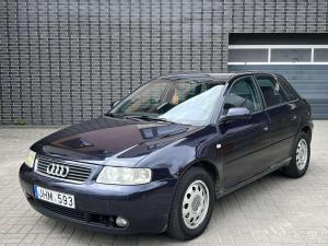 Blue Audi A3 2002 in Vilnius, with an engine capacity of 1.60 L and mileage of 300 thousand km for 990 €, photo  on AUTOMOTO.COM.LV
