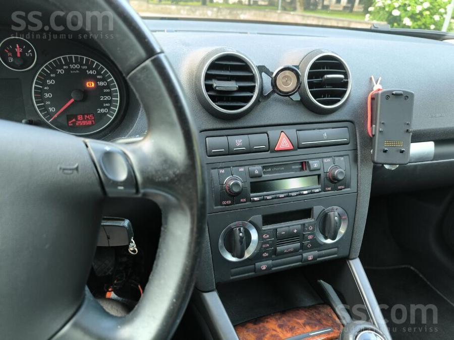 Blue Audi A3 2003 in Daugavpils, with an engine capacity of 1.90 L and mileage of 260 thousand km for 1800 €, photo 19 on AUTOMOTO.COM.LV