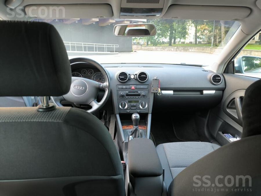 Blue Audi A3 2003 in Daugavpils, with an engine capacity of 1.90 L and mileage of 260 thousand km for 1800 €, photo 21 on AUTOMOTO.COM.LV