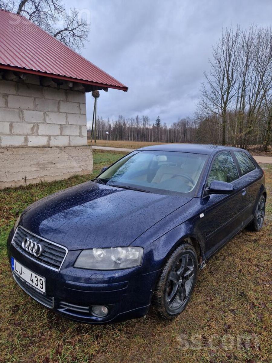 Blue Audi A3 2004 in Riga, with an engine capacity of 2.00 L and mileage of 256 thousand km for 2700 €, photo 1 on AUTOMOTO.COM.LV