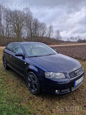 Blue Audi A3 2004 in Riga, with an engine capacity of 2.00 L and mileage of 256 thousand km for 2700 €, photo 2 on AUTOMOTO.COM.LV