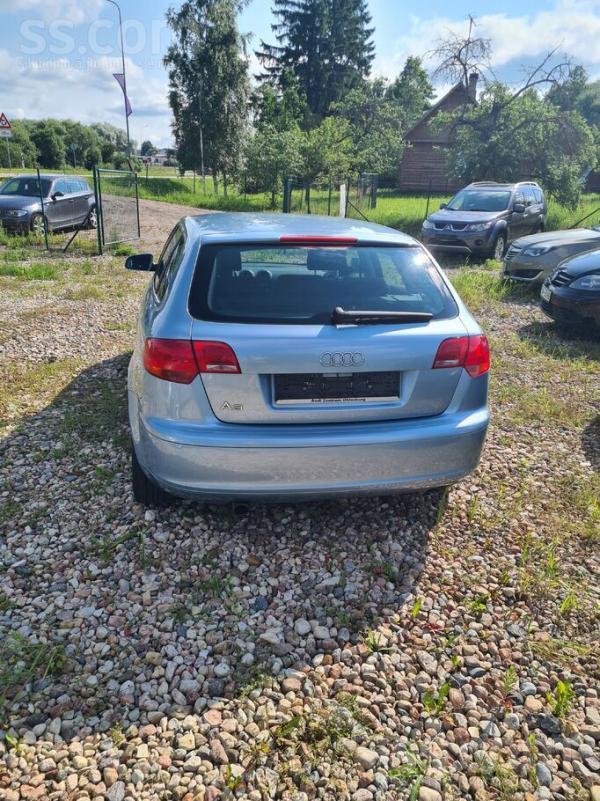 Blue Audi A3 2004 in Ludza, with an engine capacity of 1.60 L and mileage of 0 thousand km for 3850 €, photo 6 on AUTOMOTO.COM.LV
