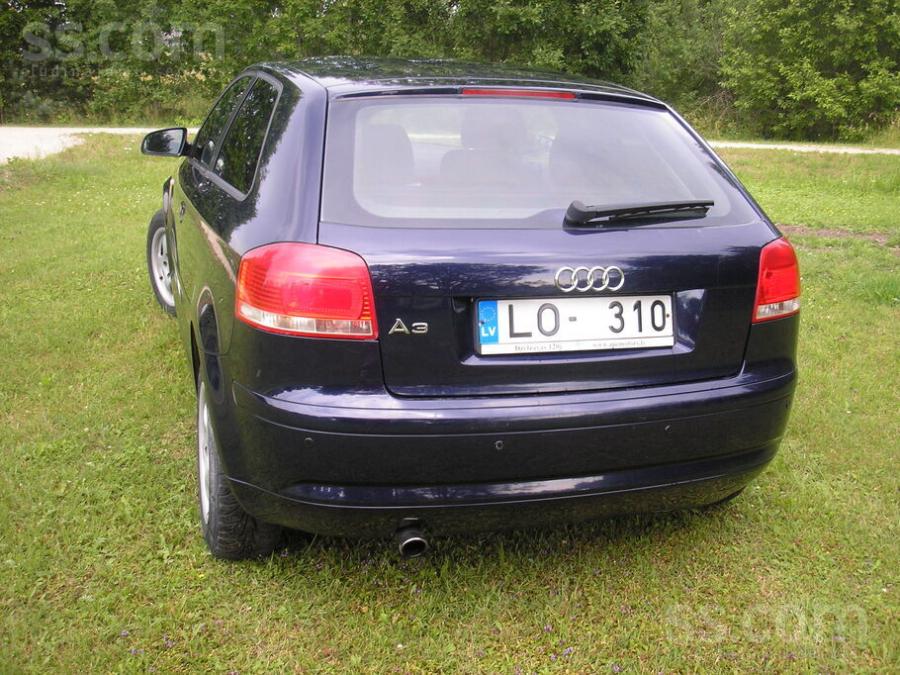 Blue Audi A3 2004 in Riga, with an engine capacity of 1.60 L and mileage of 378 thousand km for 1850 €, photo 6 on AUTOMOTO.COM.LV