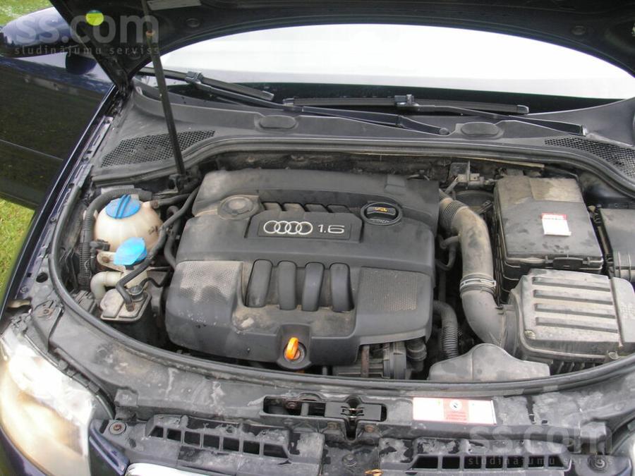Blue Audi A3 2004 in Riga, with an engine capacity of 1.60 L and mileage of 378 thousand km for 1850 €, photo 15 on AUTOMOTO.COM.LV