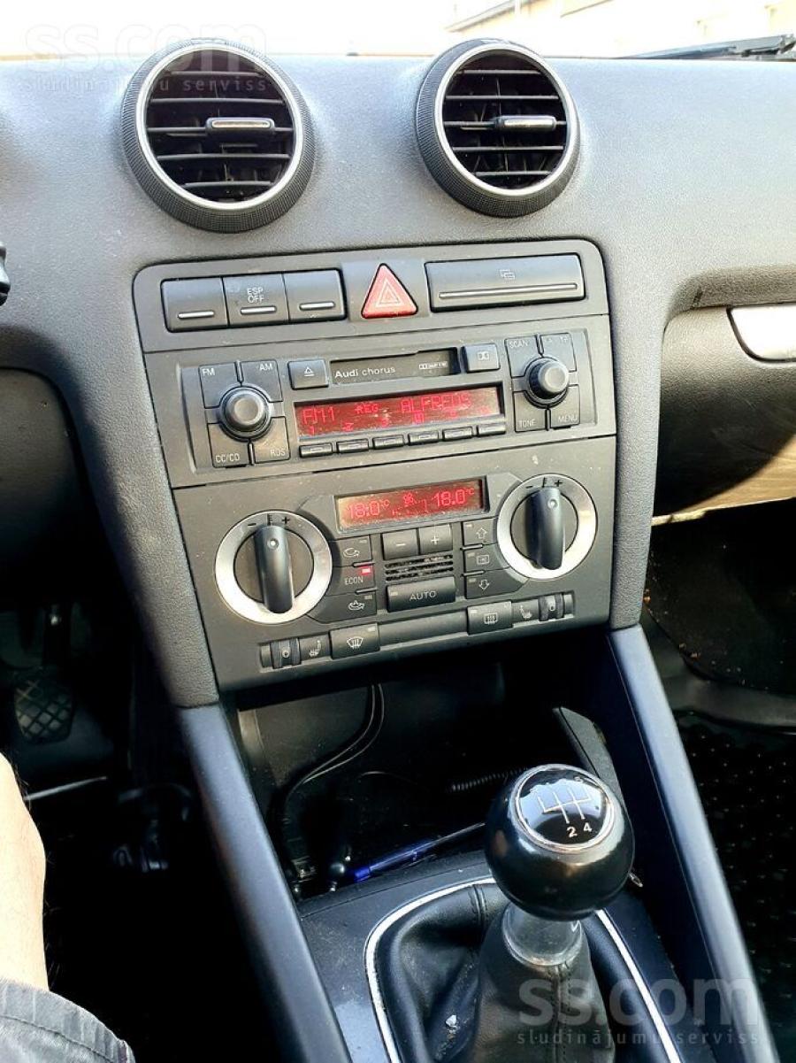 Blue Audi A3 2004 in Daugavpils, with an engine capacity of 1.90 L and mileage of 300 thousand km for 2700 €, photo 8 on AUTOMOTO.COM.LV