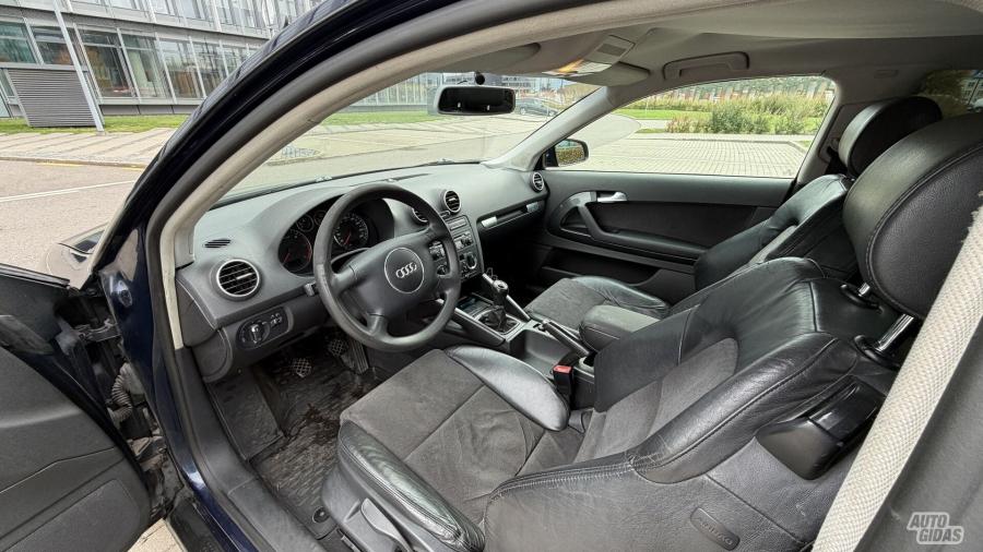 Blue Audi A3 2004 in Vilnius, with an engine capacity of 1.90 L and mileage of 382 thousand km for 1300 €, photo 9 on AUTOMOTO.COM.LV