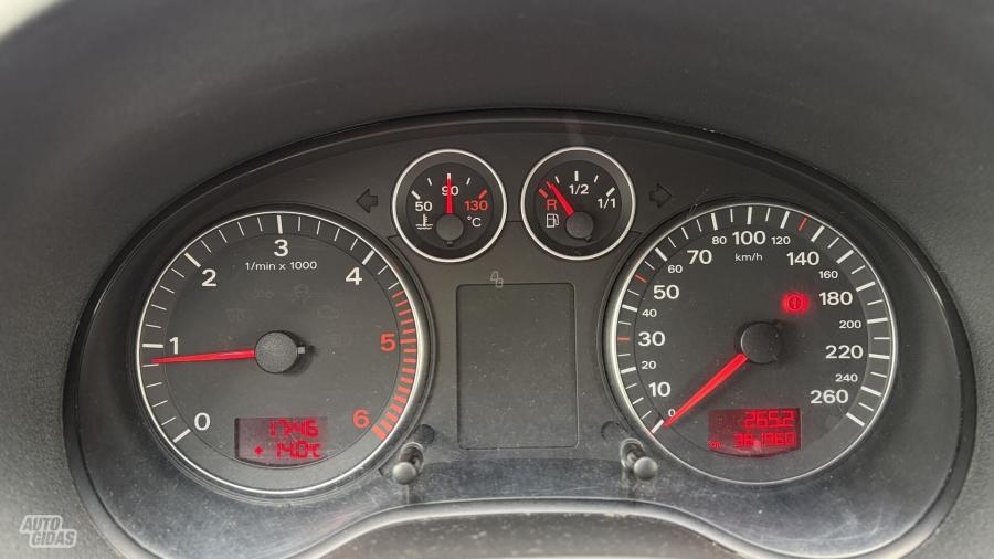 Blue Audi A3 2004 in Vilnius, with an engine capacity of 1.90 L and mileage of 382 thousand km for 1300 €, photo 14 on AUTOMOTO.COM.LV