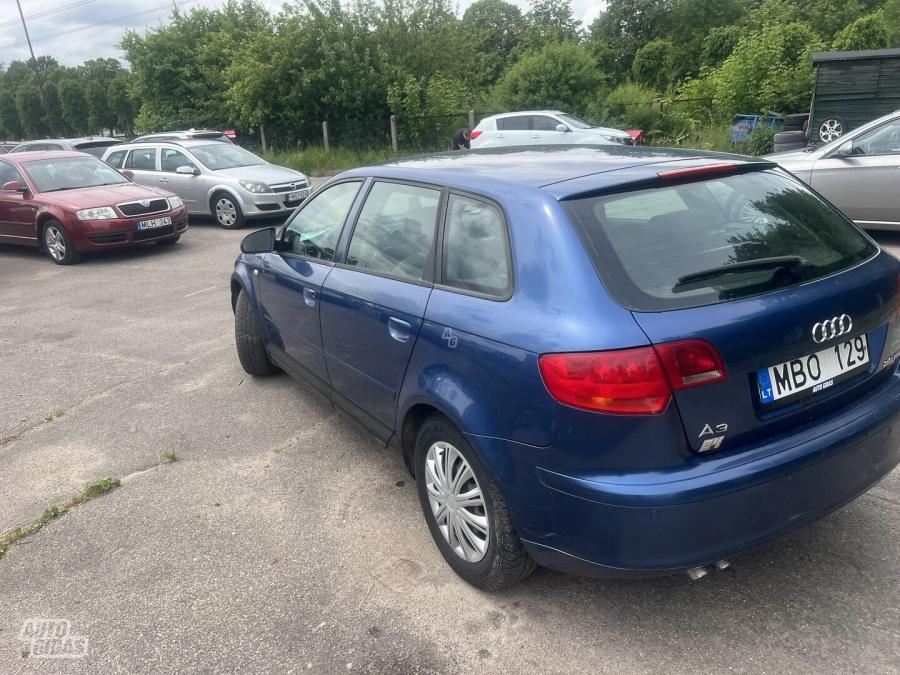 Blue Audi A3 2005 in Siauliai, with an engine capacity of 2.00 L and mileage of 224 thousand km for 899 €, photo 8 on AUTOMOTO.COM.LV