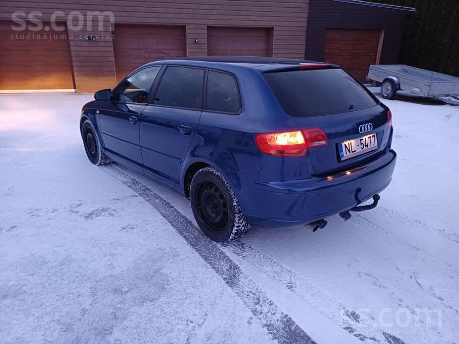 Blue Audi A3 2006 in Riga, with an engine capacity of 2.00 L and mileage of 409 thousand km for 2600 €, photo 4 on AUTOMOTO.COM.LV