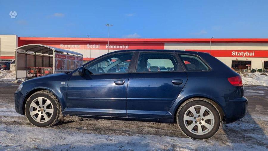 Blue Audi A3 2006 in Vilnius, with an engine capacity of 1.97 L and mileage of 373 thousand km for 2799 €, photo 5 on AUTOMOTO.COM.LV