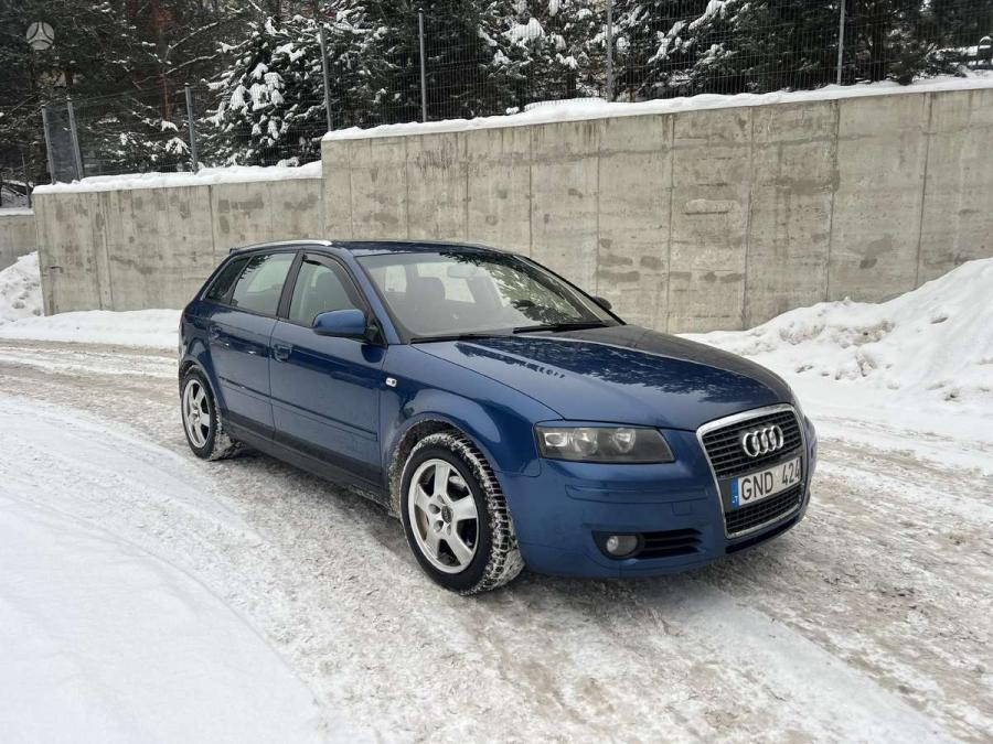 Blue Audi A3 2006 in Vilnius, with an engine capacity of 1.97 L and mileage of 362 thousand km for 1950 €, photo 1 on AUTOMOTO.COM.LV