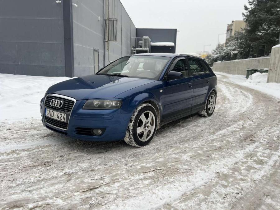 Blue Audi A3 2006 in Vilnius, with an engine capacity of 1.97 L and mileage of 362 thousand km for 1950 €, photo 6 on AUTOMOTO.COM.LV